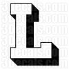Two-Color Letter L | 3Decals