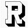 Two-Color Letter R | 3Decals