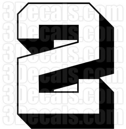 Two-Color Number 2 | 3Decals