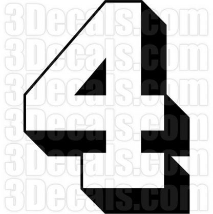 Two-Color Number 4 | 3Decals